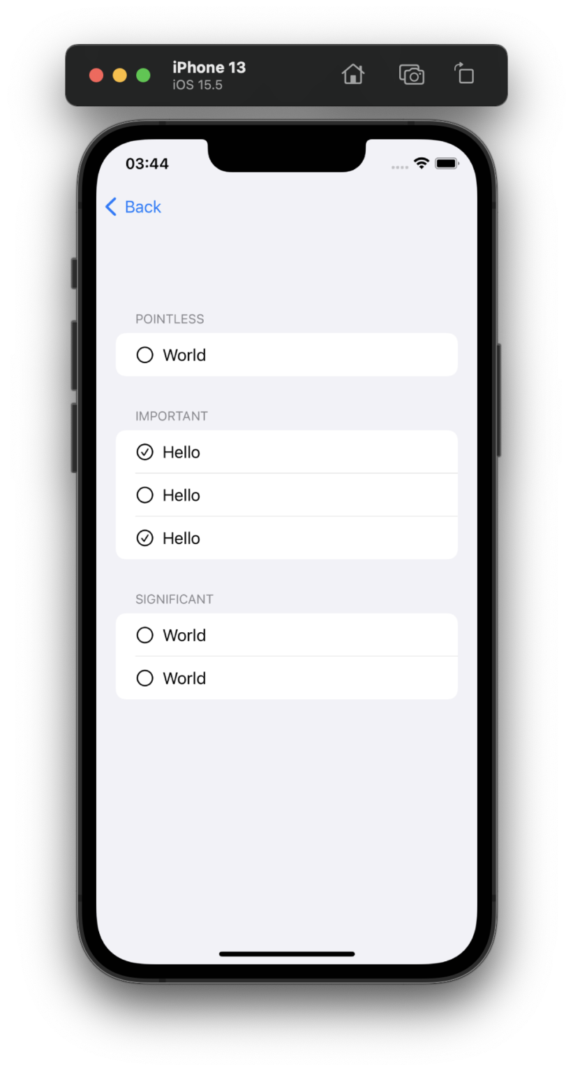 Multiple Sections From Single Data Source Swiftui Forceunwrap